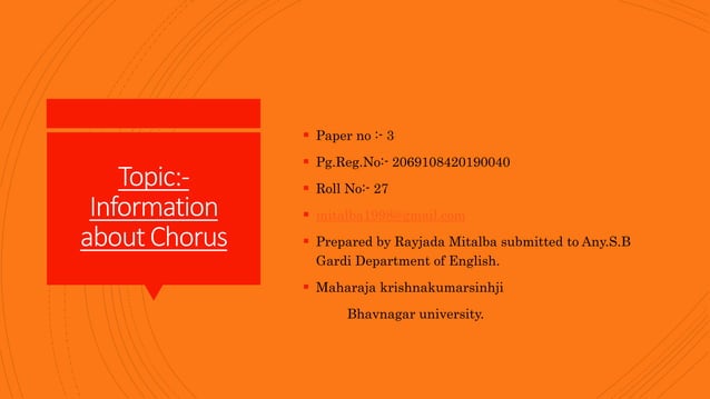 Information about Chorus | PPT