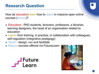 Exploring how educators learn how to teach in MOOCs | PPT