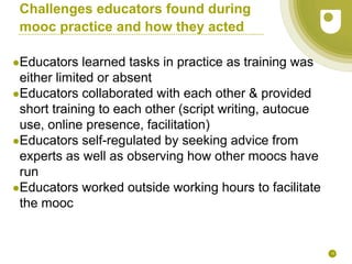Who are the mooc educators and what are their job tasks? A multi case ...