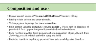 Papaya cultivation.pptx Introduction, production techniques, cultivars ...