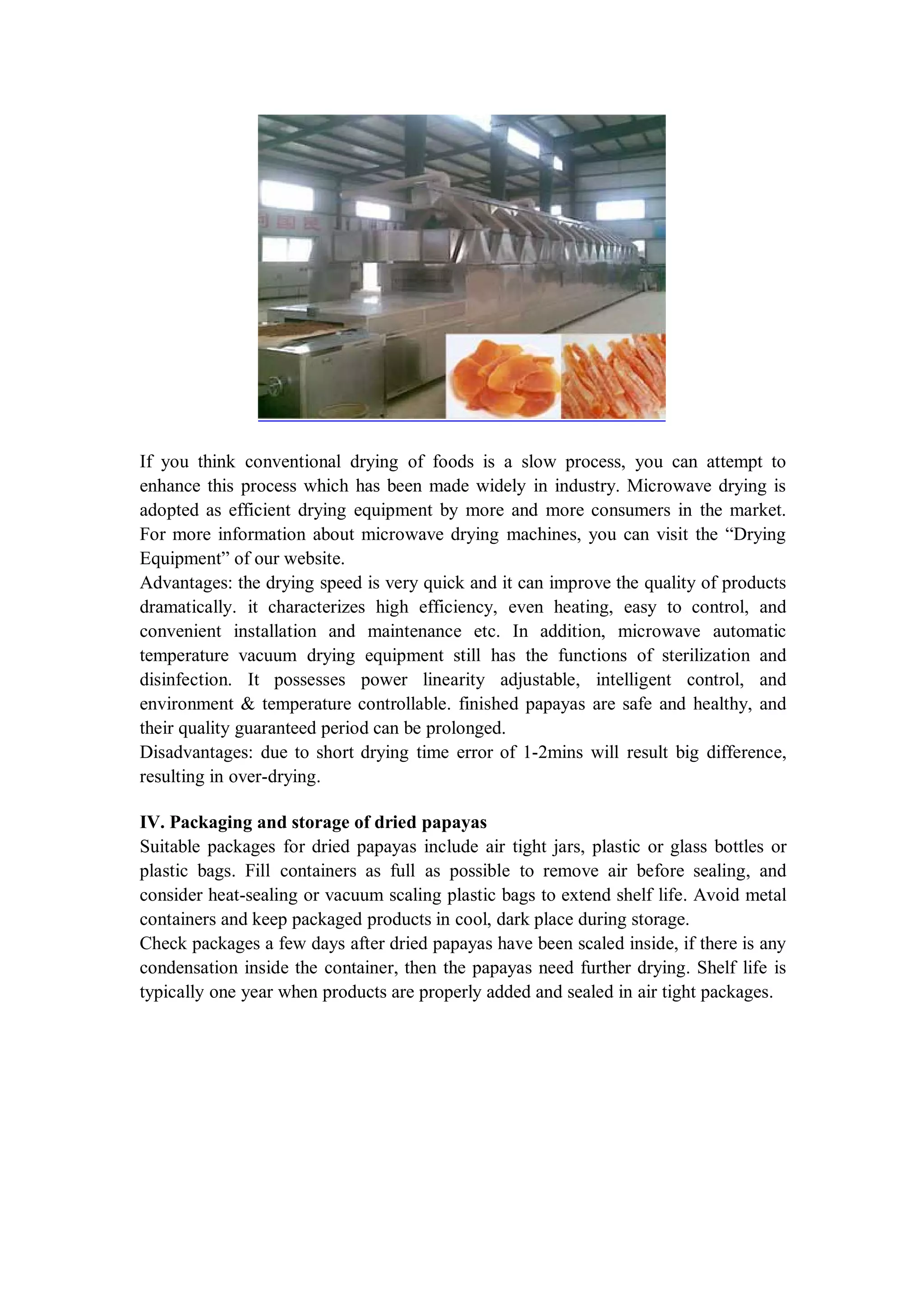 Industrial Papaya Drying | PDF