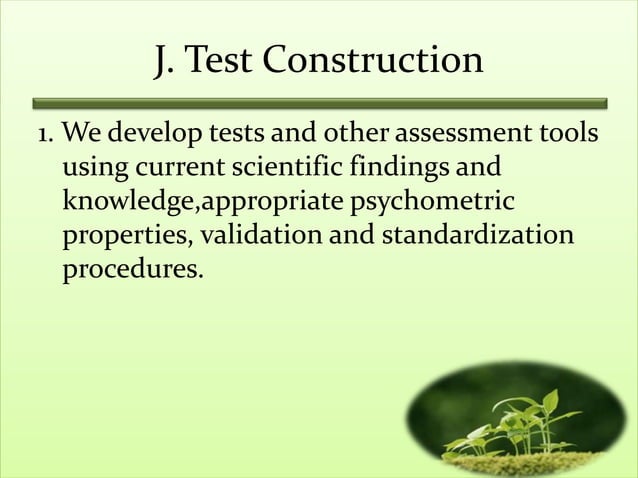 Pap code of ethics assessment | PPTX