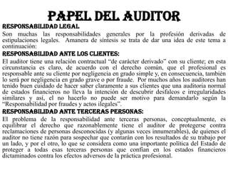 Papel del auditor | PPTX