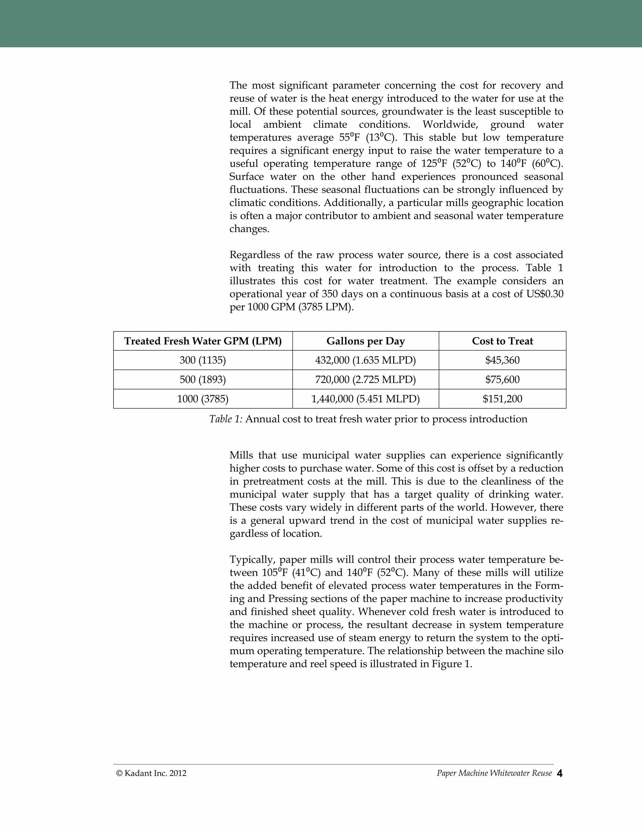 Paper Machine Whitewater Reuse | PDF