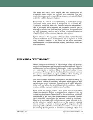 Paper Machine Whitewater Reuse | PDF