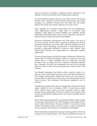 Paper Machine Whitewater Reuse | PDF