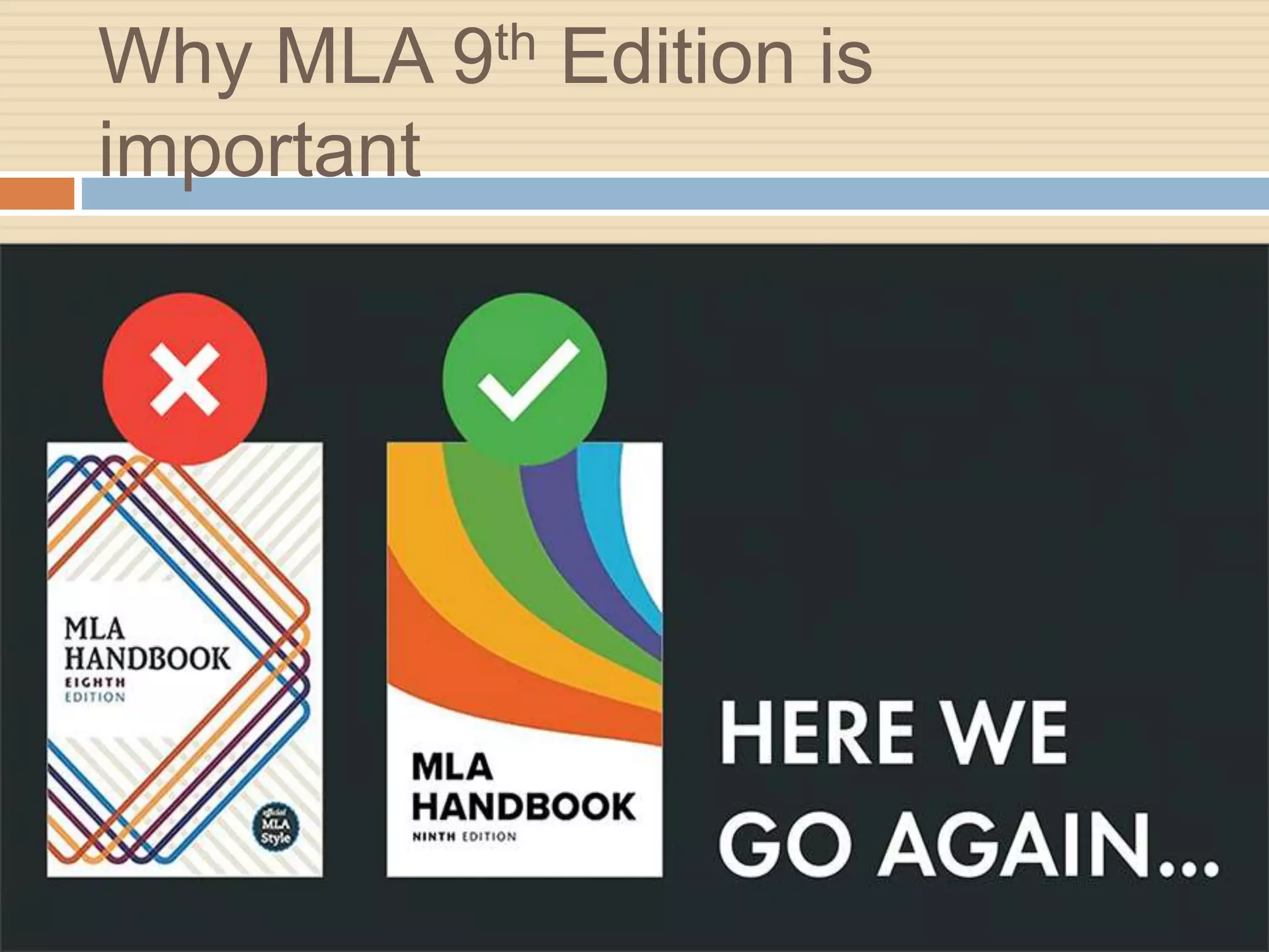 MLA 8th and 9th Edition variations | PPTX