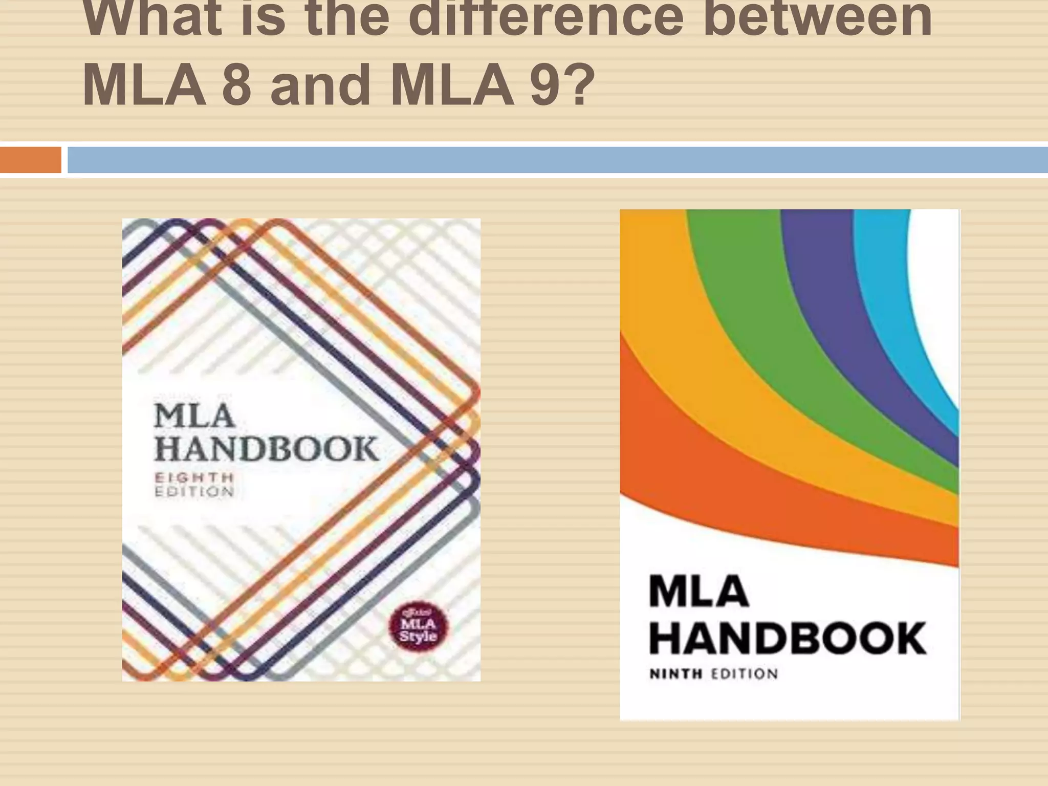 MLA 8th and 9th Edition variations | PPTX