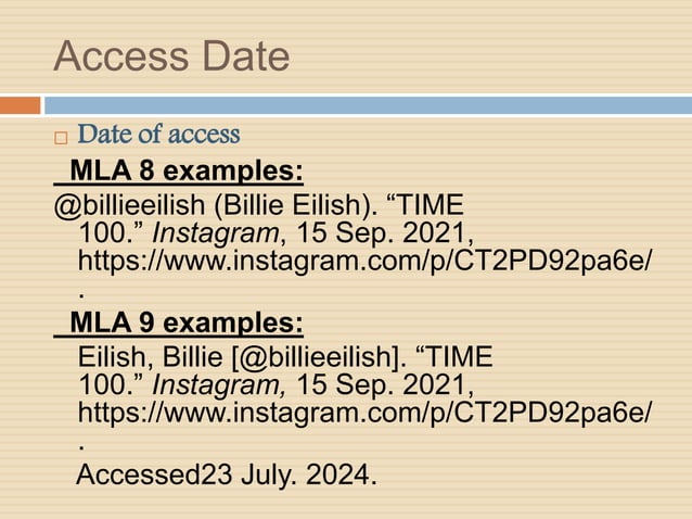 MLA 8th and 9th Edition variations | PPTX | Publishing Industry | Industries