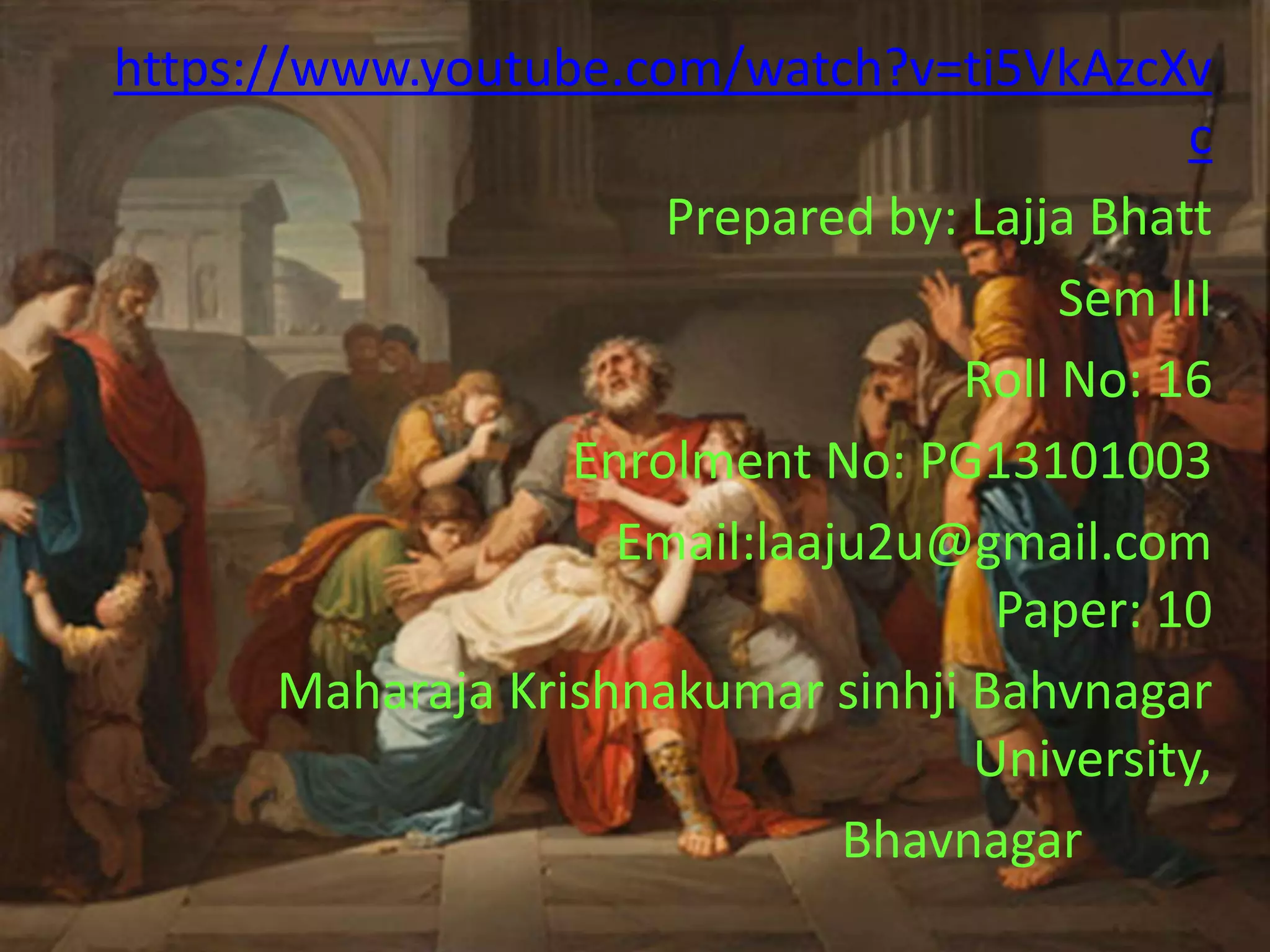 Electra Complex in Morning Becomes Electra | PPTX