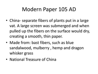 Evolution of Paper | PPTX