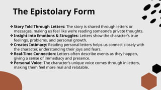The Art of Letters: Exploring the Epistolary Form in Richardson's ...