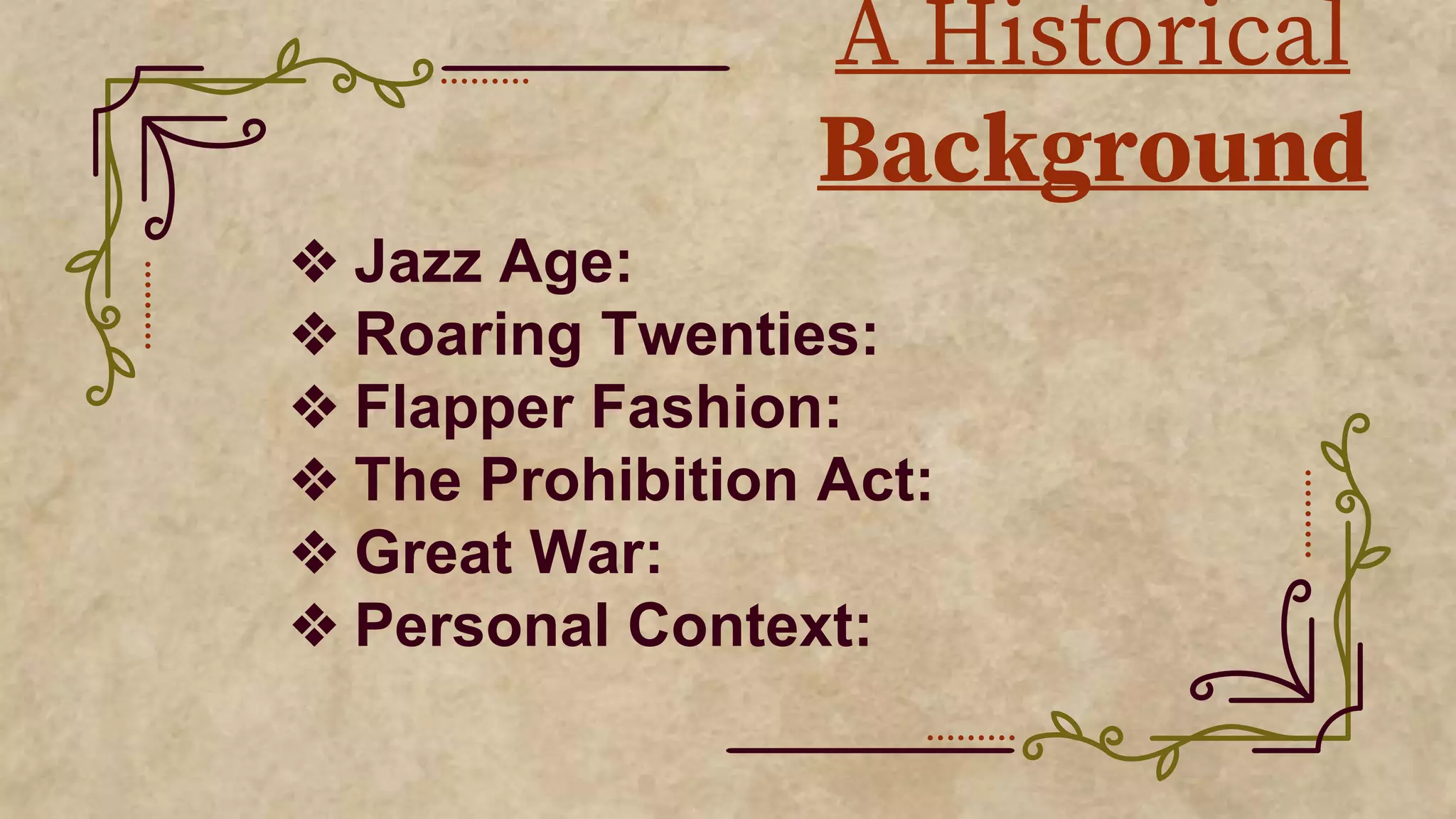 Historical Background of The Novel "The Great Gatsby" .pptx