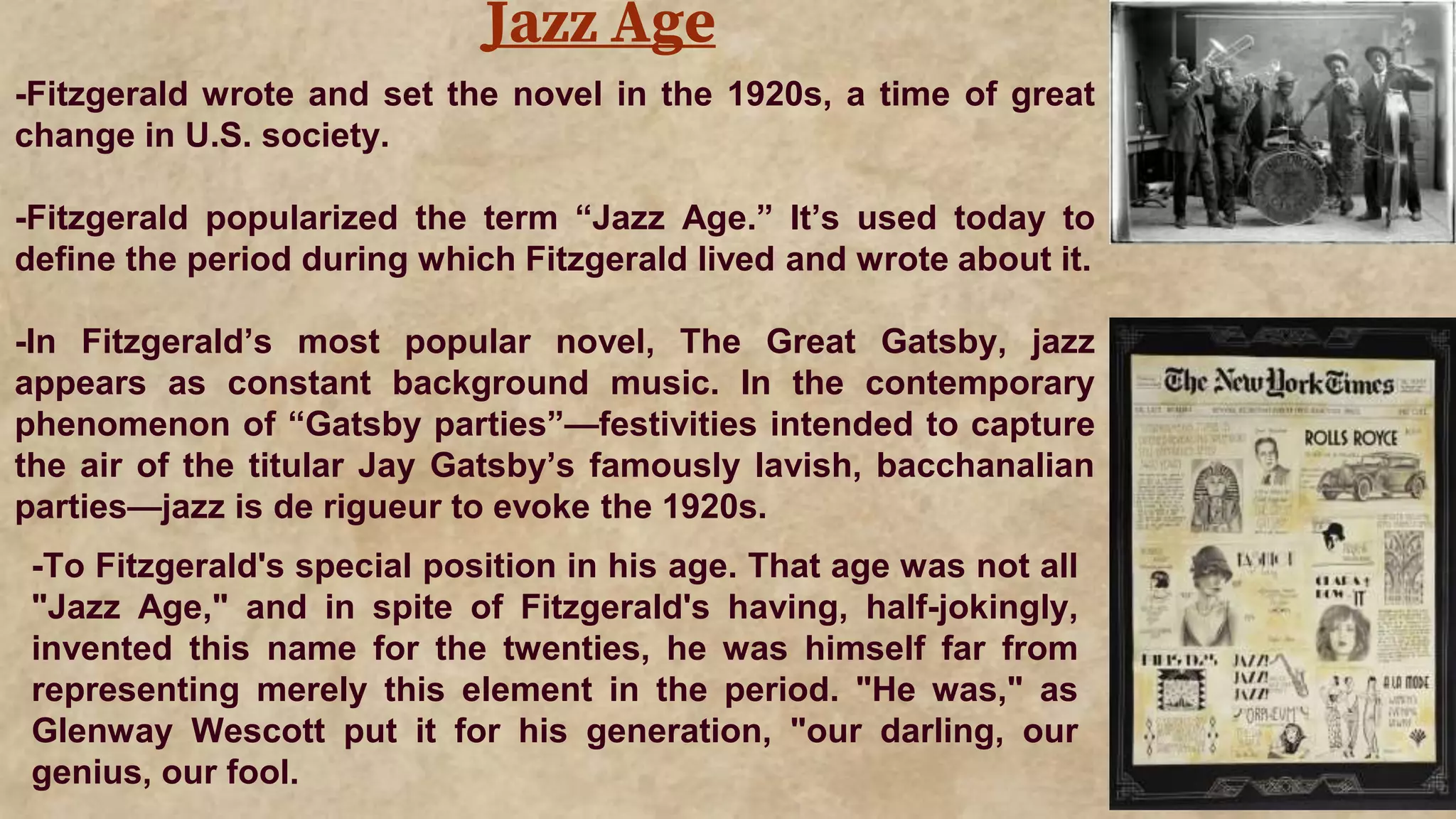 Historical Background of The Novel "The Great Gatsby" .pptx