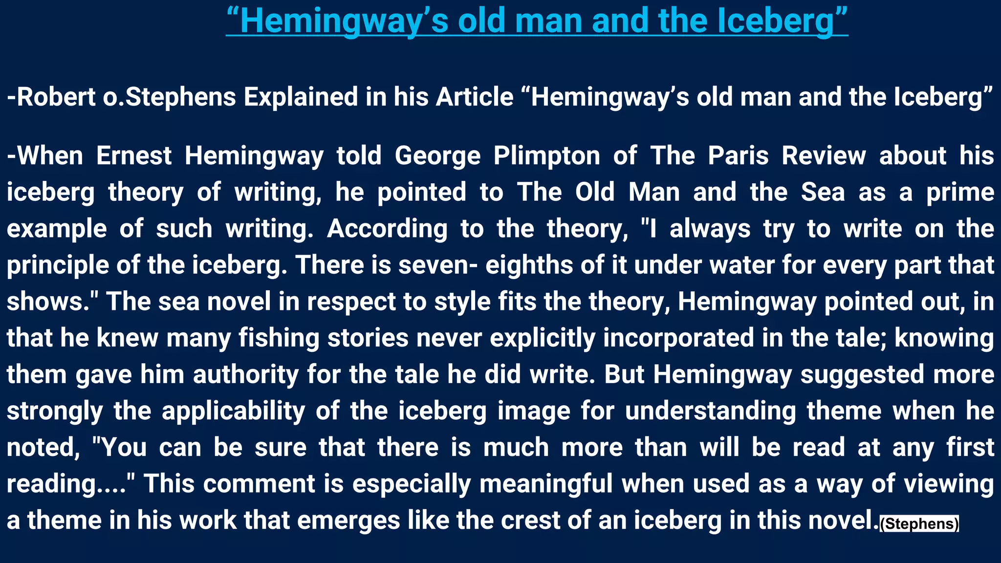 Iceberg Theory by Ernest Hemingway.pptx
