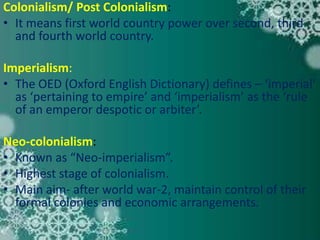 Paper -11, The Post Colonial Litrature | PPTX