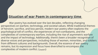 Paper-110.pptx War poetry “War poetry from past to present” | PPTX