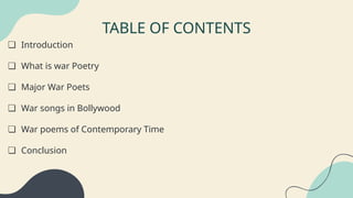 Paper-110.pptx War poetry “War poetry from past to present” | PPTX