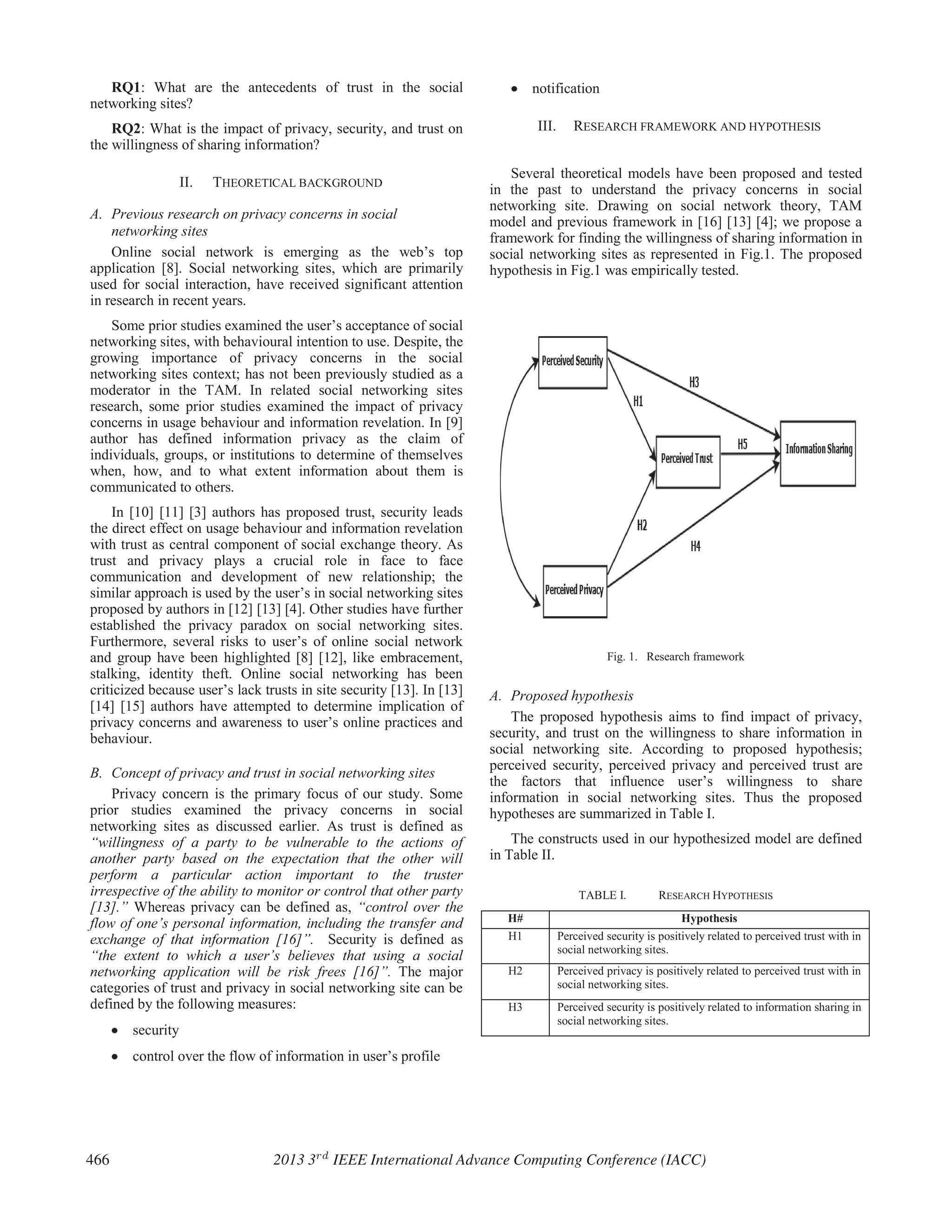 Impact of trust, security and privacy concerns in social networking: An ...