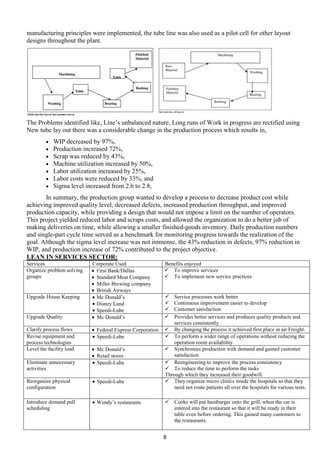 impact of lean production | DOCX | Manufacturing Industry | Industries