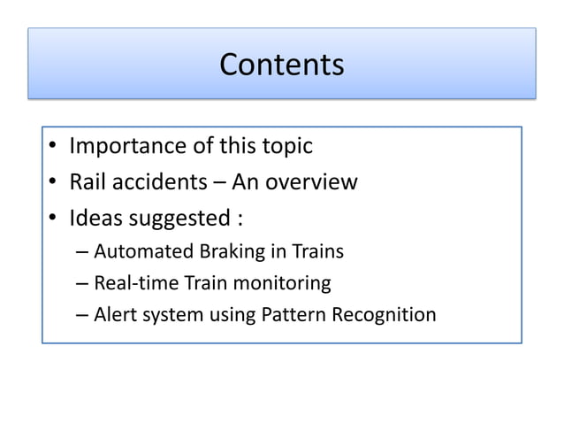Automatic Train Collision and Accidence Avoidance system | PDF