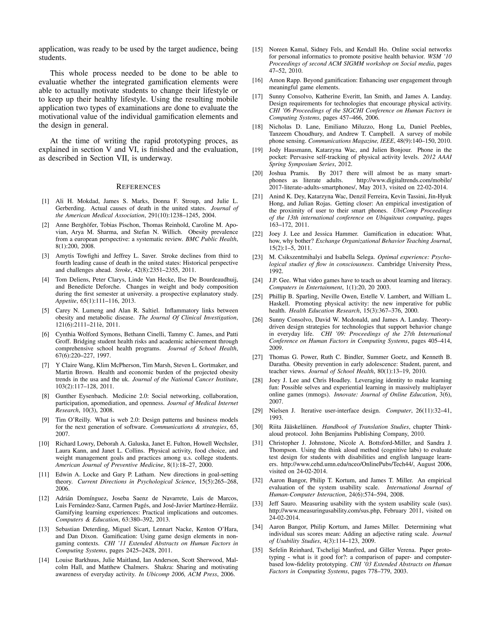 Healthify; Motivating students to live healthier | PDF