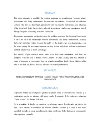 RELACIÓN ENTRE EL ENTORNO FAMILIAR Y EL RENDIMIENTO ESCOLAR DE LOS ...