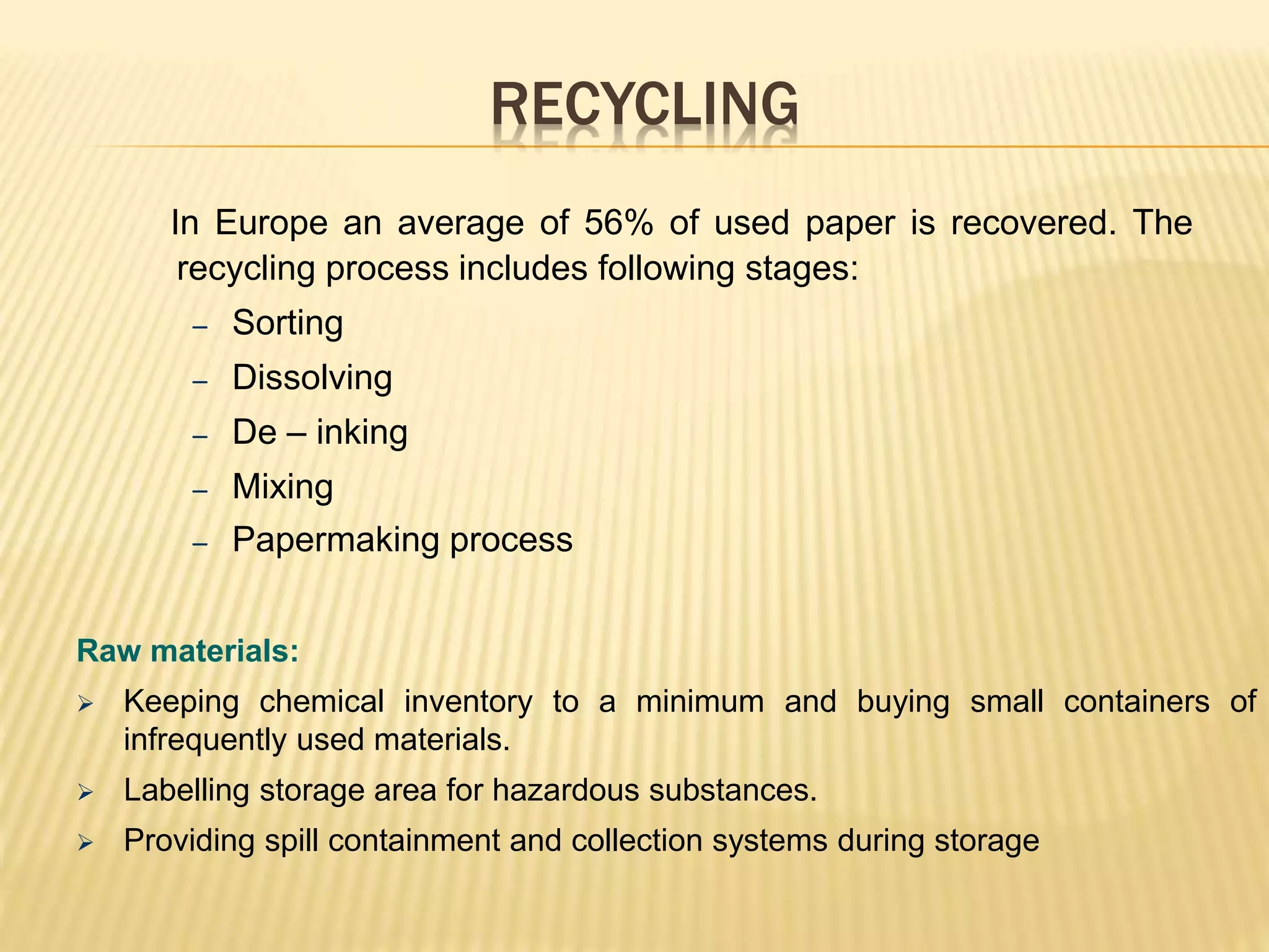 PULP AND PAPER INDUSTRY: PROCESS, WASTE AND ITS MANAGEMENT | PPTX