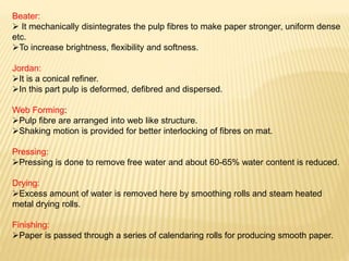 PULP AND PAPER INDUSTRY: PROCESS, WASTE AND ITS MANAGEMENT | PPTX