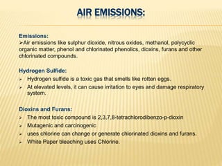 PULP AND PAPER INDUSTRY: PROCESS, WASTE AND ITS MANAGEMENT | PPTX