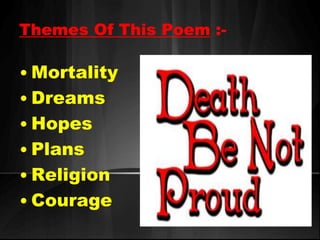 Death Be Not Proud Poem | PPTX