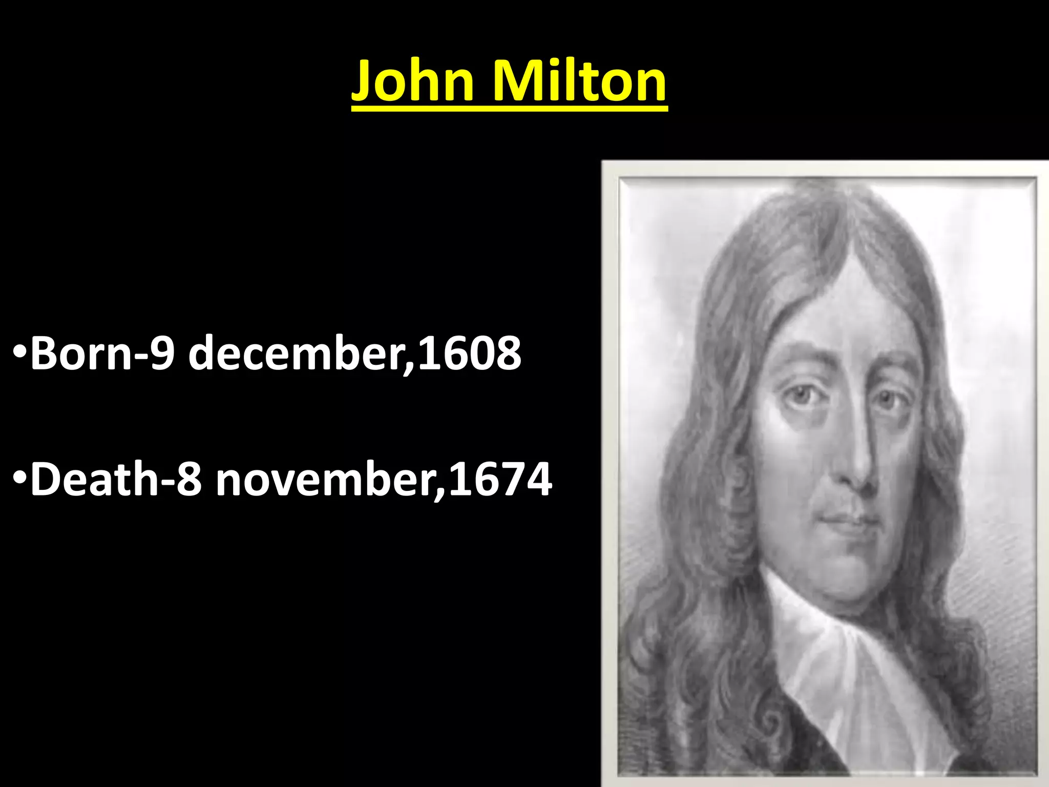 John Milton as a Poet | PPTX