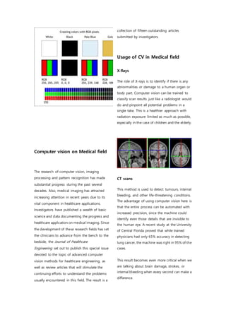 Paper on Computer Vision | DOCX | Artificial Intelligence | Technology & Computing
