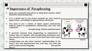 Role of Paraphrasing in Research Writing | PPT