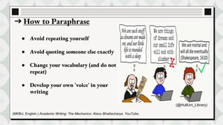 Role of Paraphrasing in Research Writing | PPT