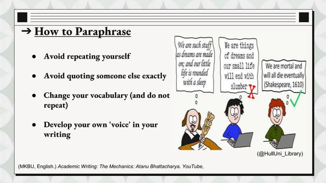 Role of Paraphrasing in Research Writing | PPT | Free Download