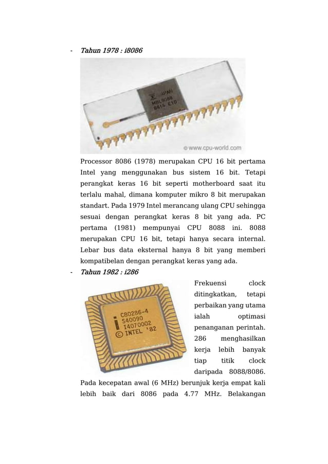 Paper Pengantar Teknologi Informasi - Perkembangan Komponen Hardware | PDF