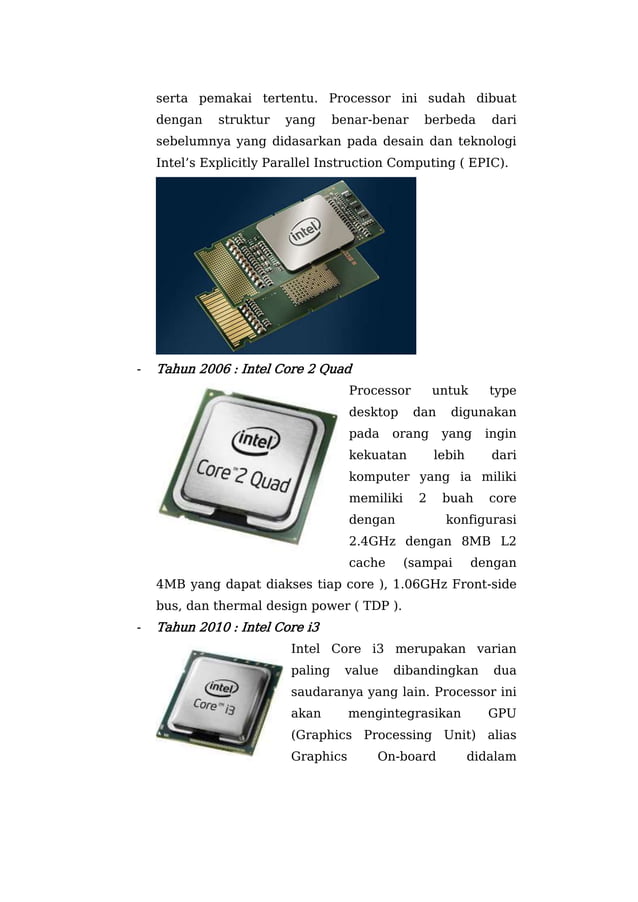 Paper Pengantar Teknologi Informasi - Perkembangan Komponen Hardware | PDF