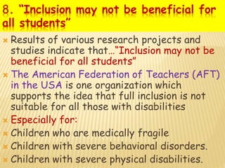KEY DEBATES ON INCLUSIVE EDUCATION | PPTX