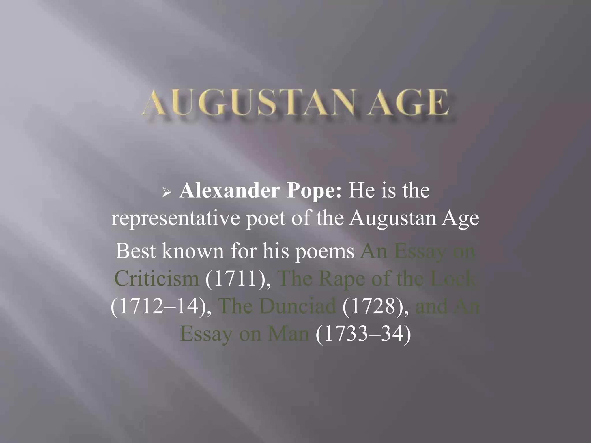 Neo Classical Age | PPTX