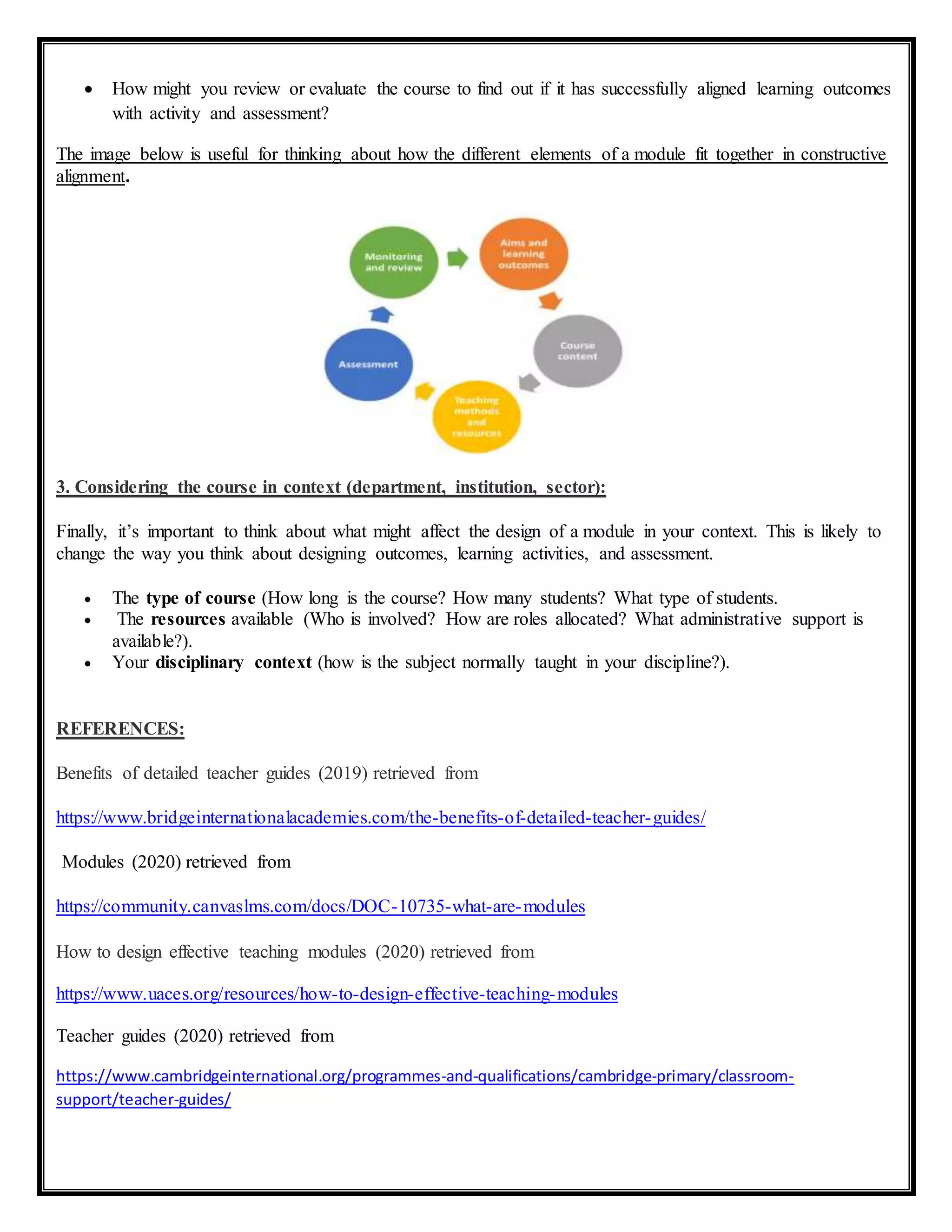 TEACHER SUPPORT CURRICULUM- DESIGNING TEACHER GUIDES, SUBJECT RESOURCE ...