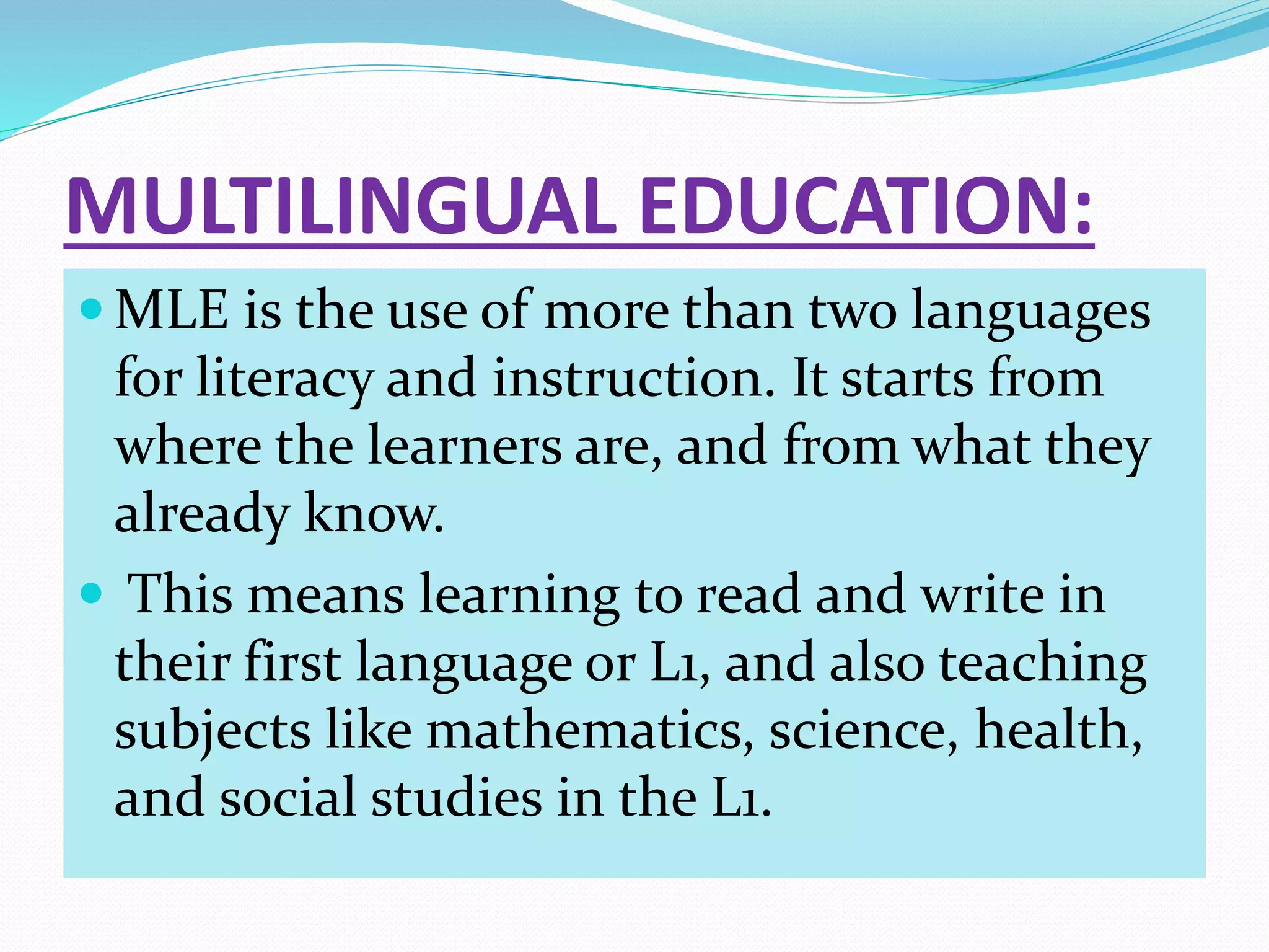 MULTILINGUAL CHARACTERS OF CURRICULUM | PPT