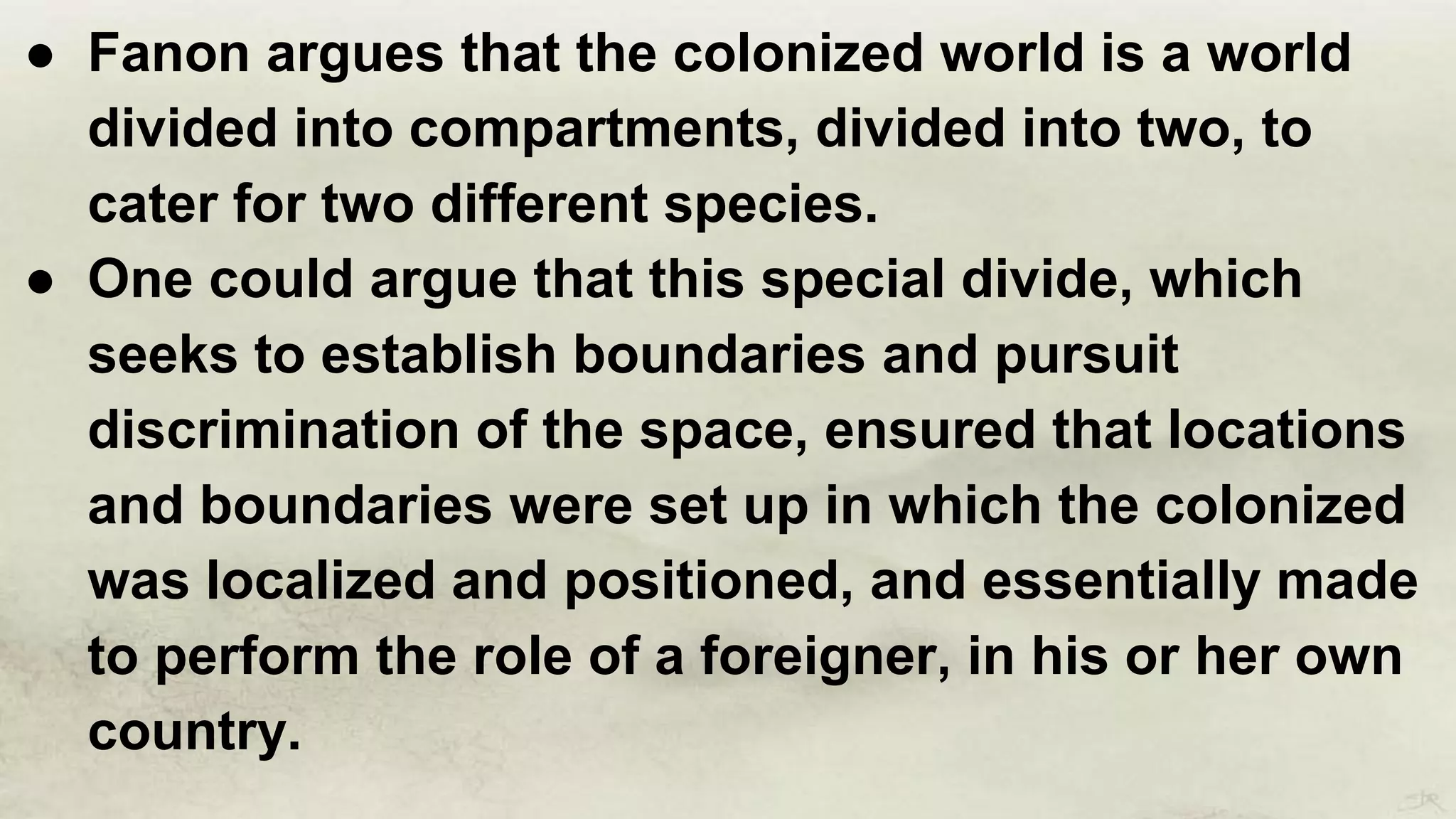 What Aspect Of Colonialism Does Fanon Focus On The Wretched Of The ...