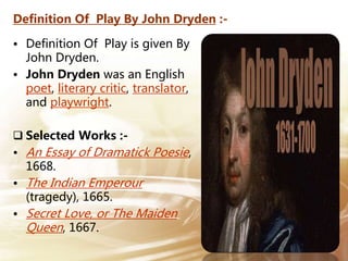 Definition Of Tragedy And Play By Aristotle And Dryden | PPTX