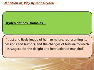 Definition Of Tragedy And Play By Aristotle And Dryden | PPTX