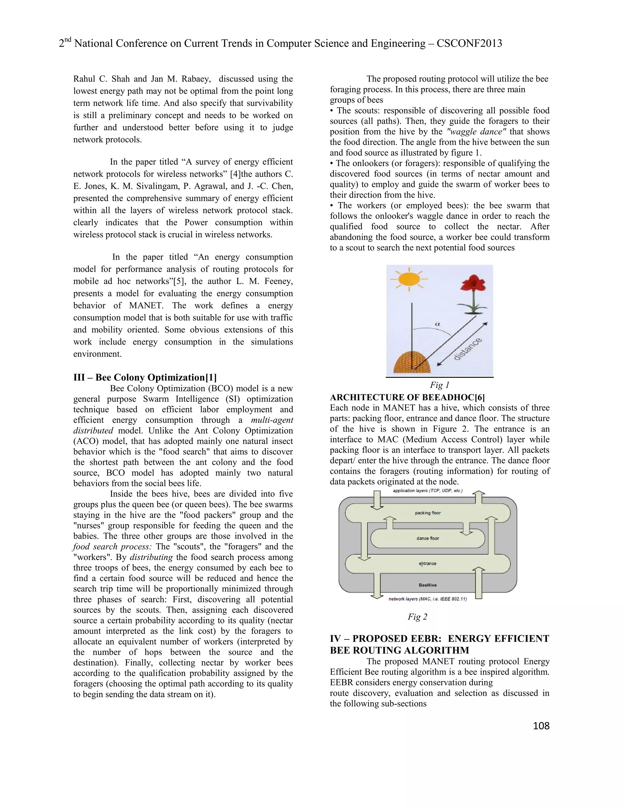 Paper 3 Energy Efficient Bee Routing Algorithm In Wireless Mobile Pdf