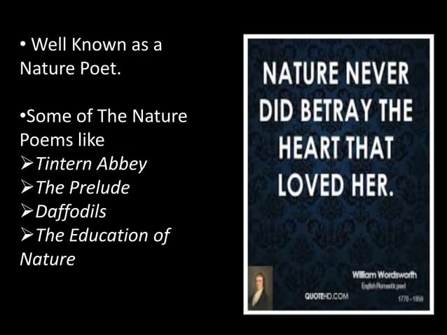 Theme of Poetry:According to Wordsworth | PPTX