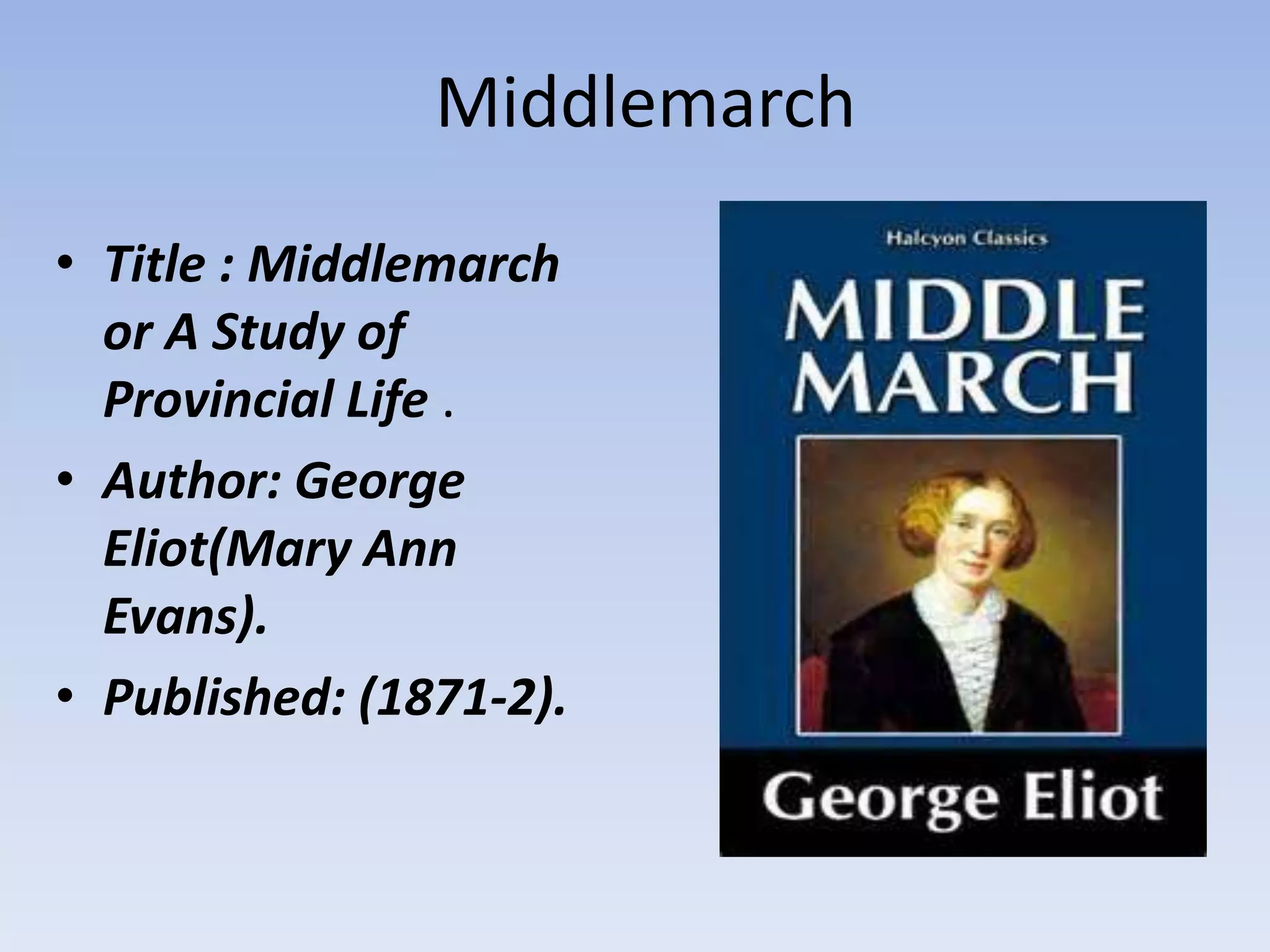 Marital relationship in middle march | PPTX