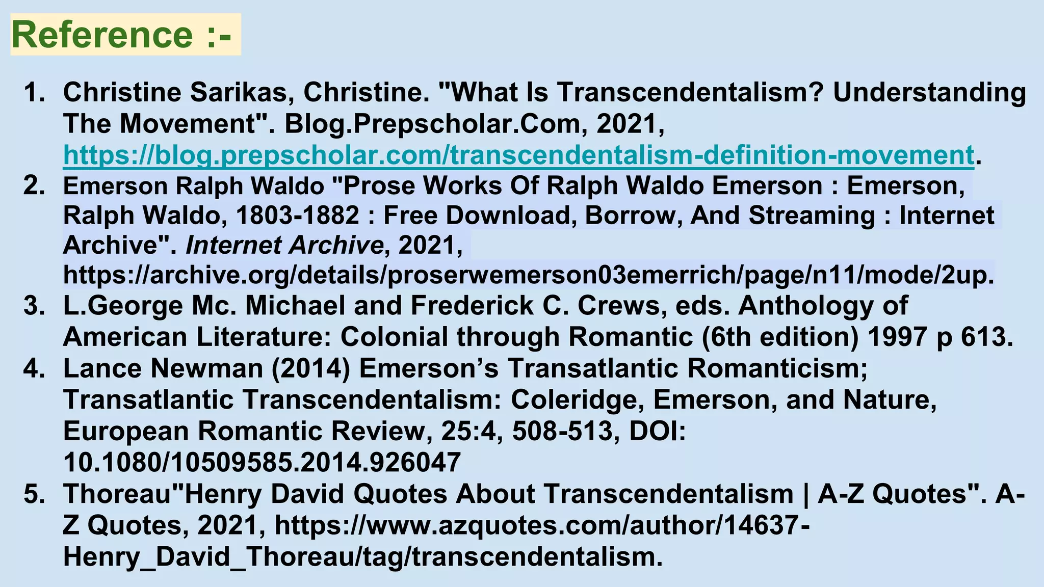 What is The Difference Between Transcendentalism and Romanticism ? | PPTX