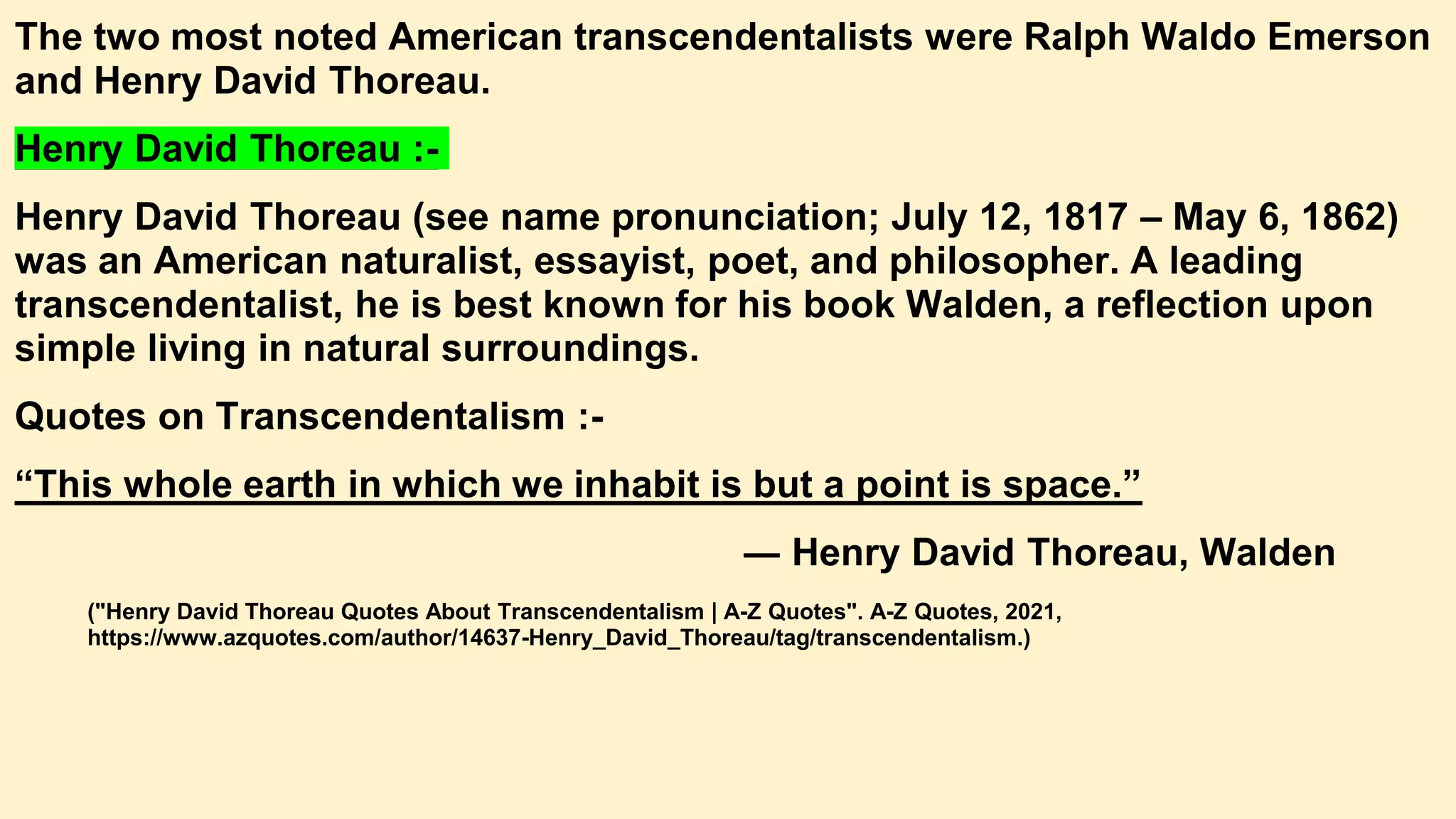 What is The Difference Between Transcendentalism and Romanticism ? | PPTX